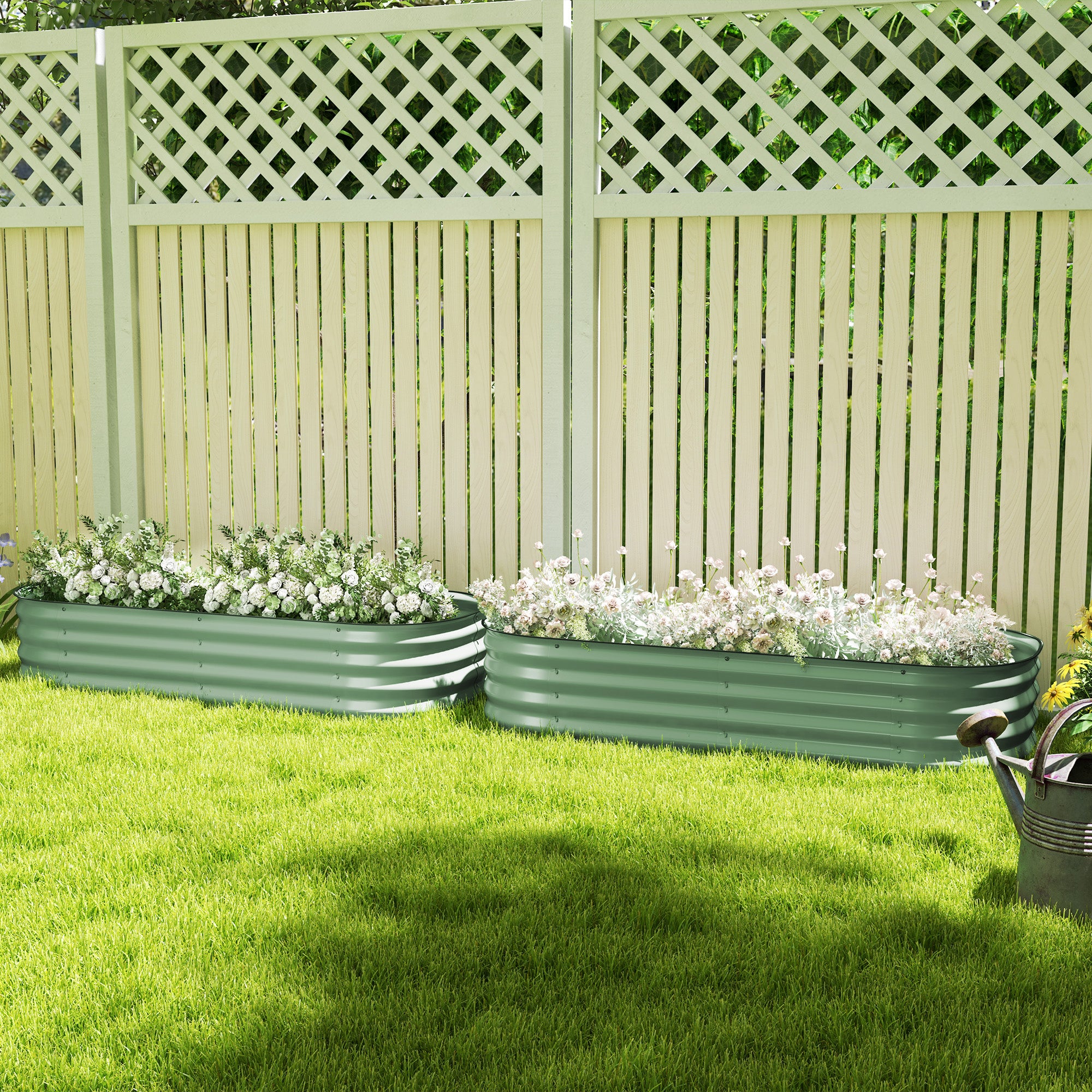 Galvanised Steel Trough Planters | Large Metal Garden Troughs UK ...