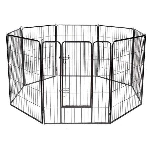 120 CM 8-Panel Height Anti-Rust Pet Playpen with Lockable Gate – GardenArch
