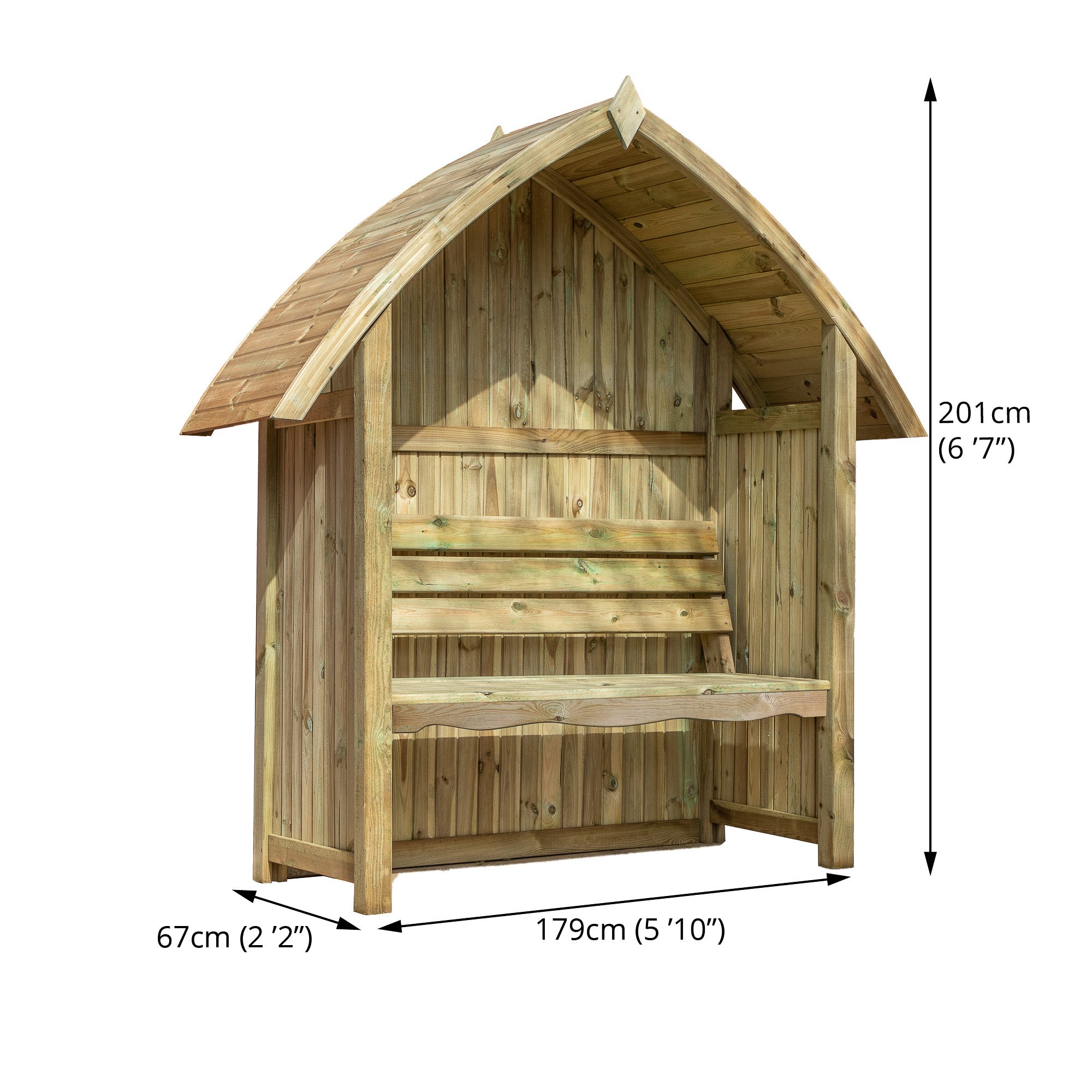 Premium Arch Top Arbour Seat – GardenArch
