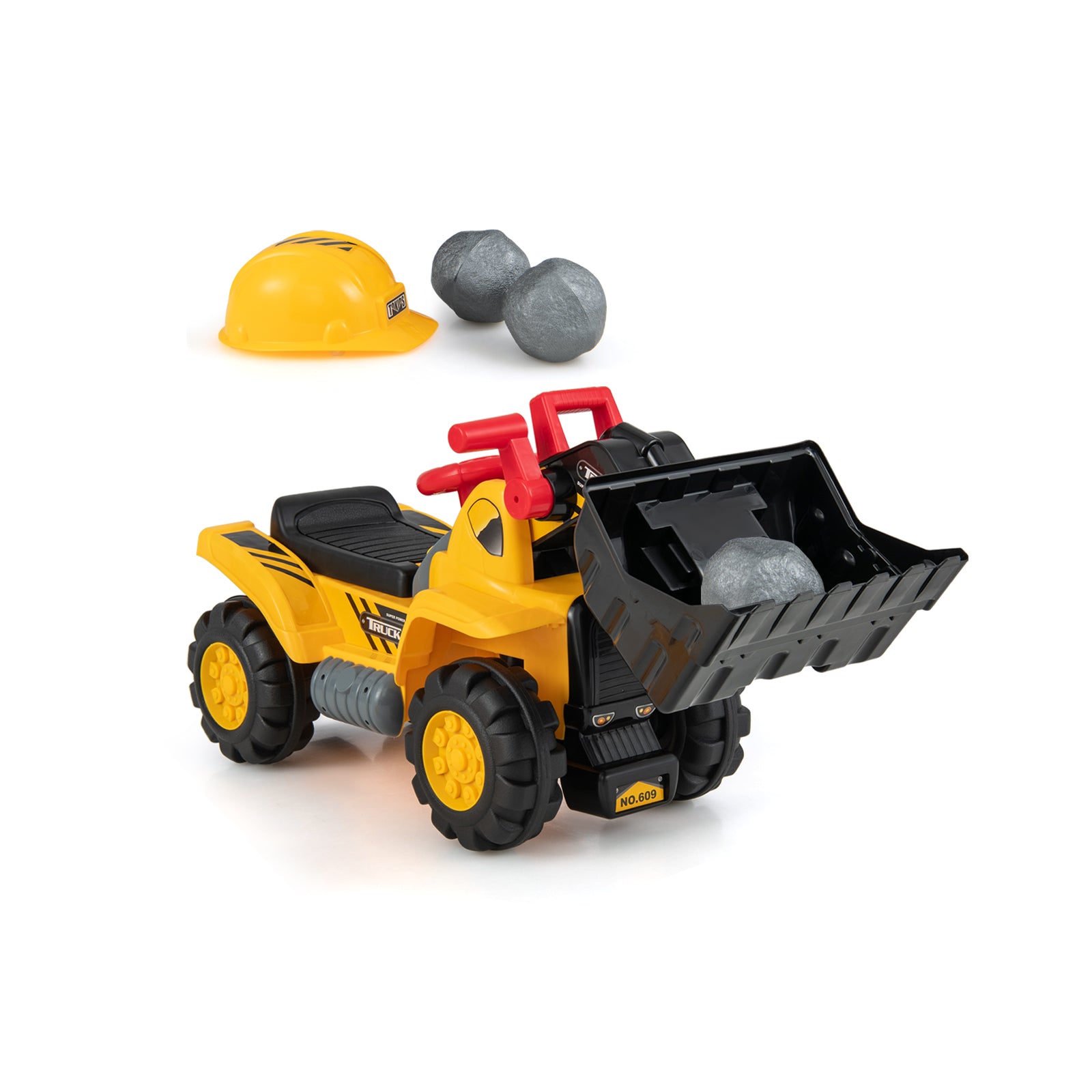 Kids Ride On Bulldozer Toy with Adjustable Bucket and Sound – GardenArch