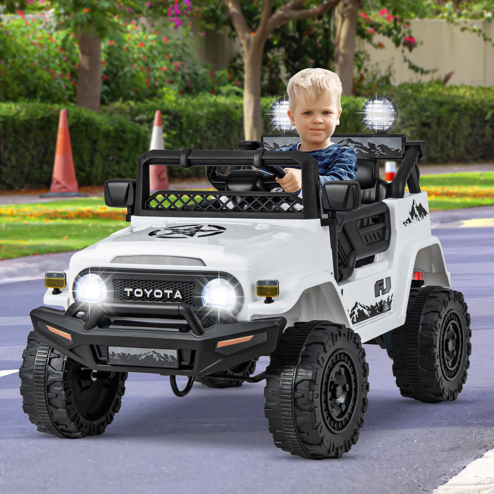 12V 7Ah Licensed Toyota FJ Cruiser Electric Car with Remote Control-Wh ...