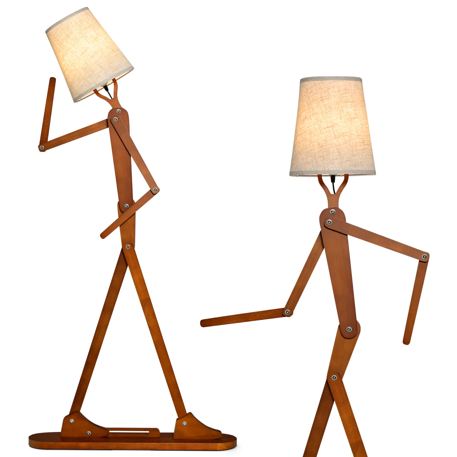 Wooden Floor Lamp with Adjustable Joints and Changeable Shape – GardenArch