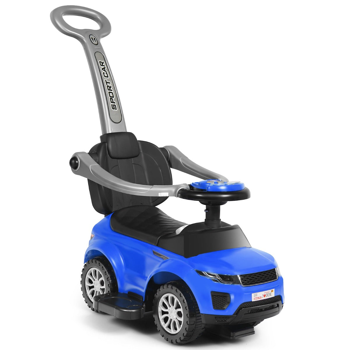 3 in 1 Ride on Push Car Stroller Sliding Walking Car-Blue – GardenArch