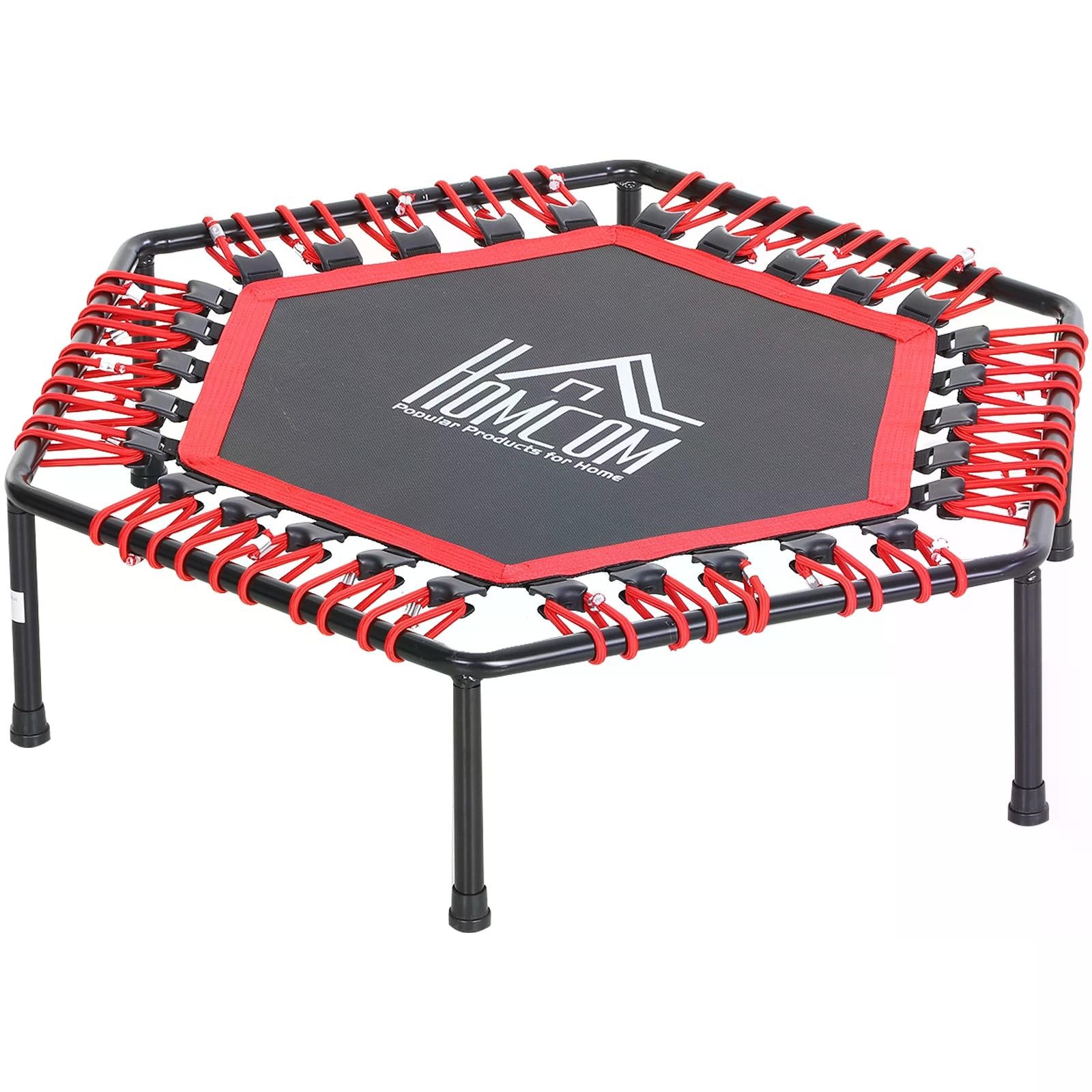 HOMCOM 40" Mini Hexagon Steel Frame Trampoline Red – GardenArch