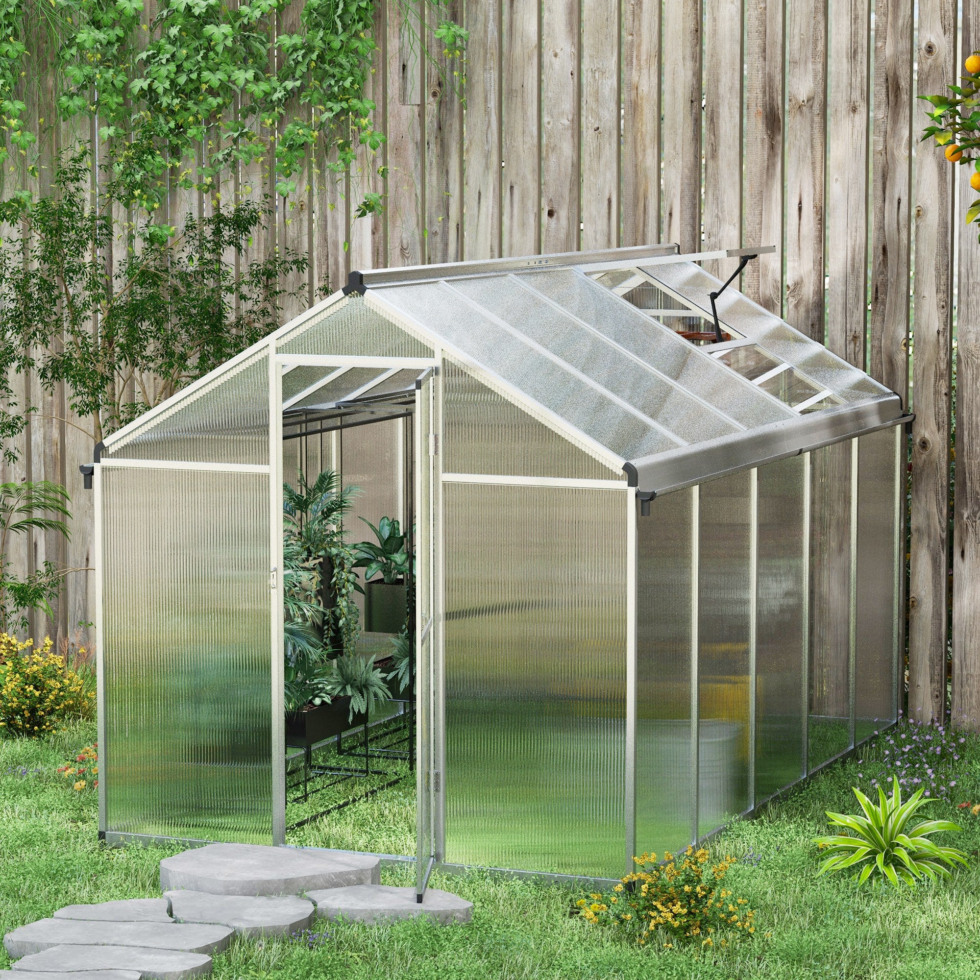 Outsunny 10 x 6ft Aluminium Frame Walk-In Greenhouse – GardenArch