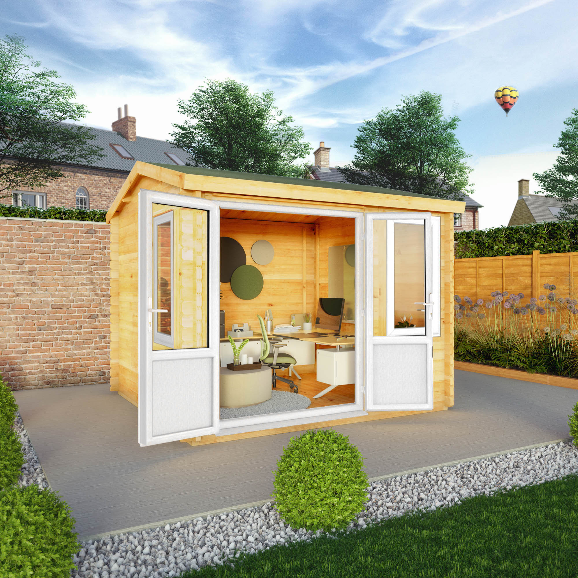 3M X 3M Home Office Elite - 44Mm (Upvc Windows & Door) - White – Gardenarch