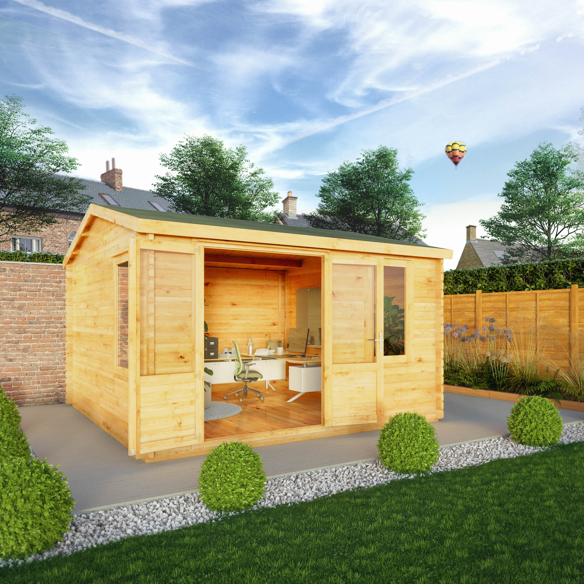 4x4m Log Cabin Office - Small Garden Room in UK – GardenArch