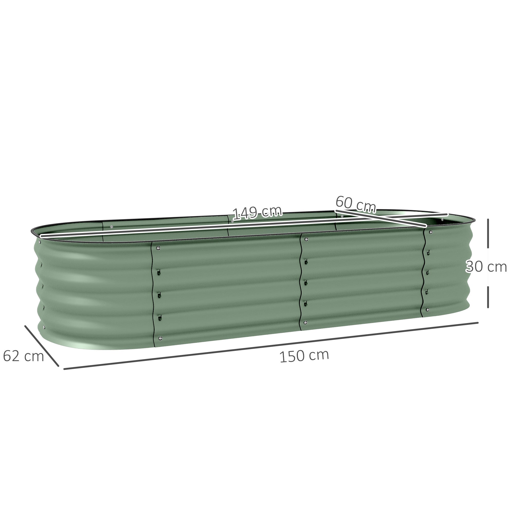 Galvanised Steel Trough Planters | Large Metal Garden Troughs UK ...